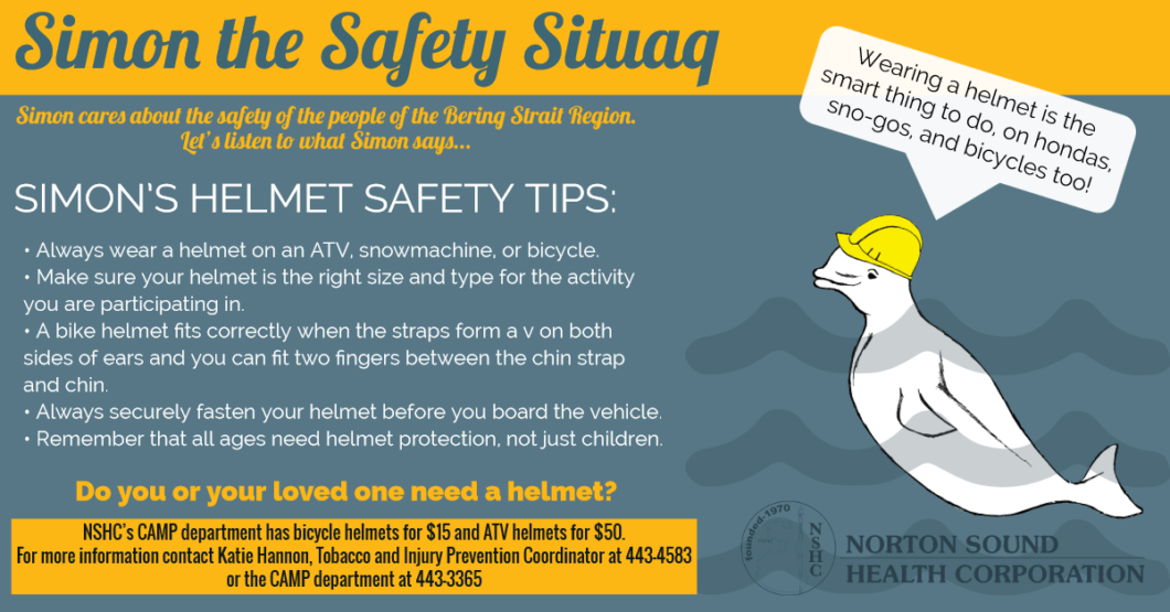 Simon the Safety Situaq: Wear Your Helmet! – Norton Sound Health ...